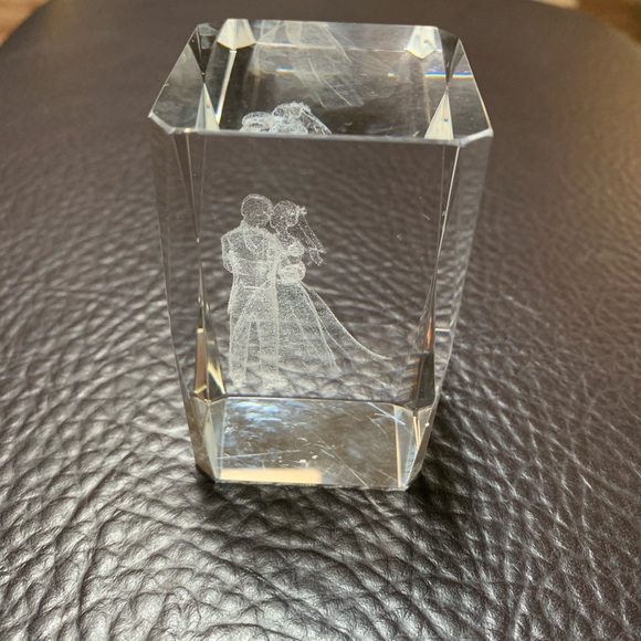 Accents | Etched Crystal Wedding Cube | Poshmark